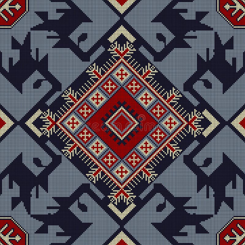 Kilim pattern 96 stock vector. Illustration of seamless - 265708430
