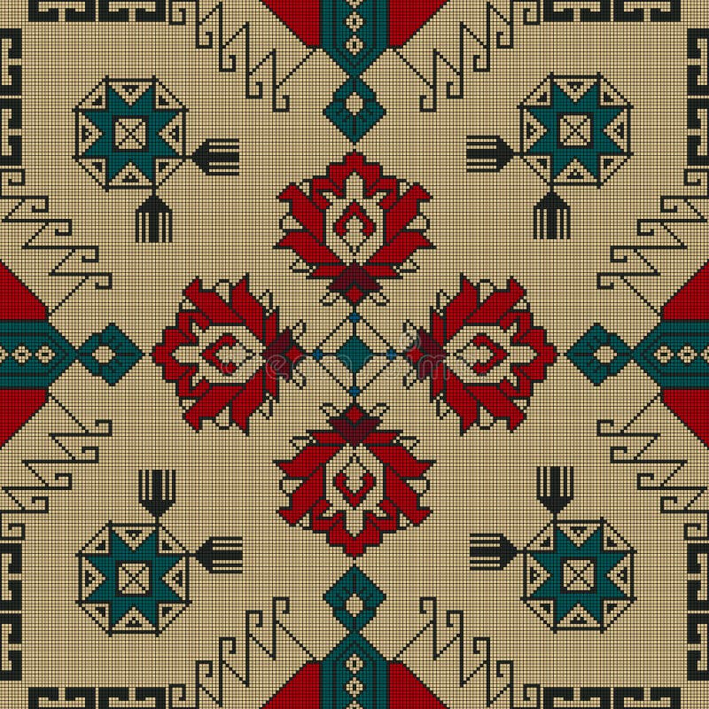 Kilim pattern 100 stock vector. Illustration of boho - 265708441