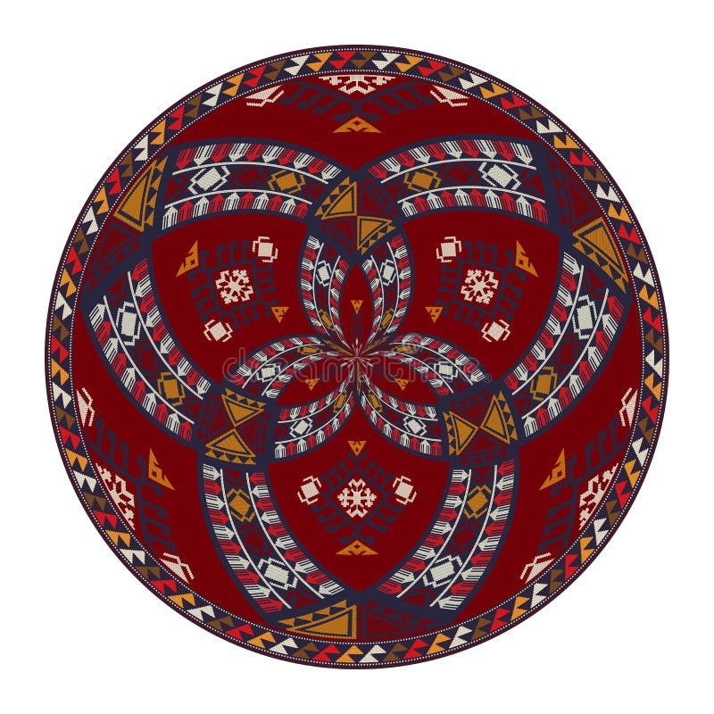 Kilim Round Design Element 1 Stock Vector - Illustration of decorative ...