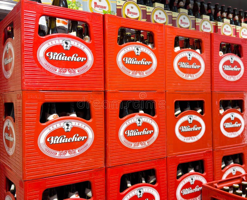Kilkenny Villacher Beer Crates Stacked in Rows Editorial Photography ...