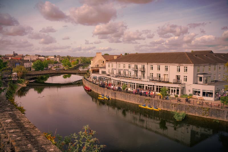 Kilkenny Castle Bridge View Editorial Image - Image of tree, city ...