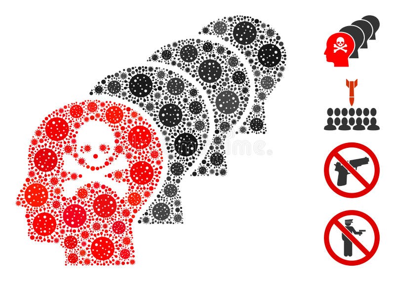 Kill All Humans Collage of CoronaVirus Elements Stock Illustration ...