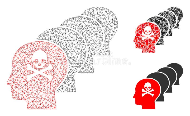 Kill All Humans Vector Mesh 2D Model and Triangle Mosaic Icon Stock ...