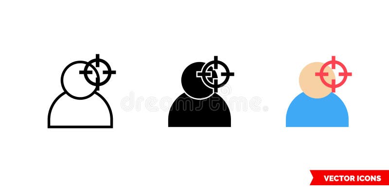 Kill Icon of 3 Types Color, Black and White, Outline. Isolated Vector ...