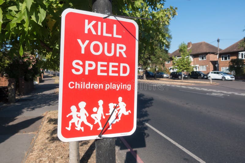 Kill Your Speed Not a Child Road Sign. School Safety Traffic Calming ...