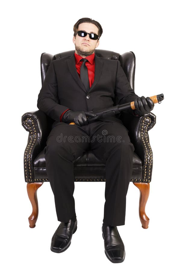 Mafia with Arms Crossed and a Gunon Hand Stock Photo - Image of europe ...