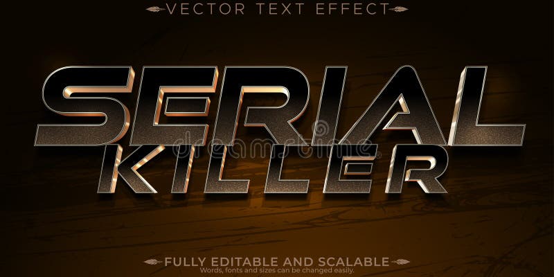 Killer Text Effect, Editable Game and Movie Text Style Stock Vector ...