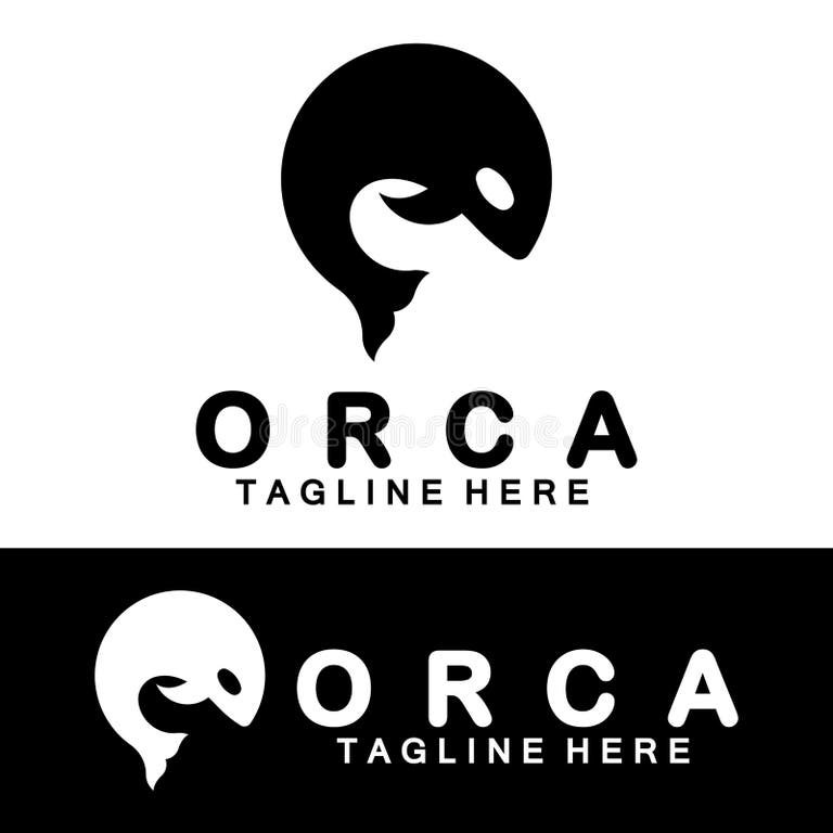 Killer Whale Orca Logo Design Vector Illustration Stock Vector ...