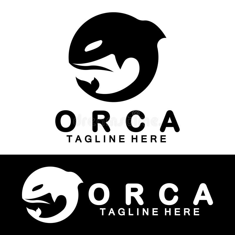 Killer Whale Orca Logo Design Vector Illustration Stock Vector ...