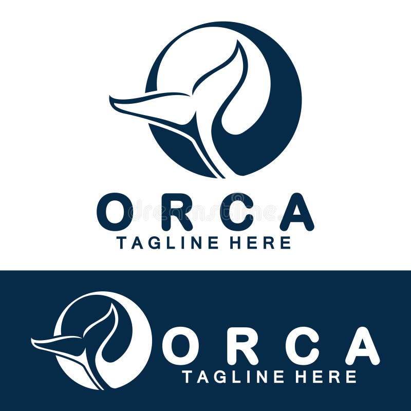 Killer Whale Orca Logo Design Vector Illustration Stock Vector ...