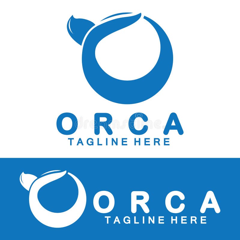 Killer Whale Orca Logo Design Vector Illustration Stock Vector ...