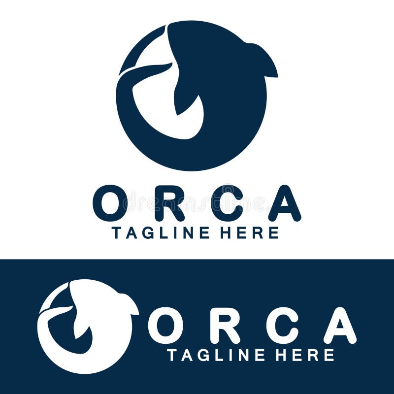 Killer Whale Orca Logo Design Vector Illustration Stock Vector ...