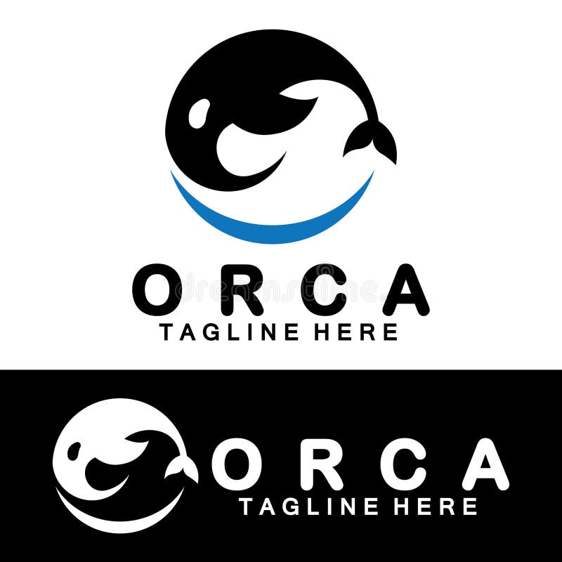 Killer Whale Orca Logo Design Vector Illustration Stock Vector ...