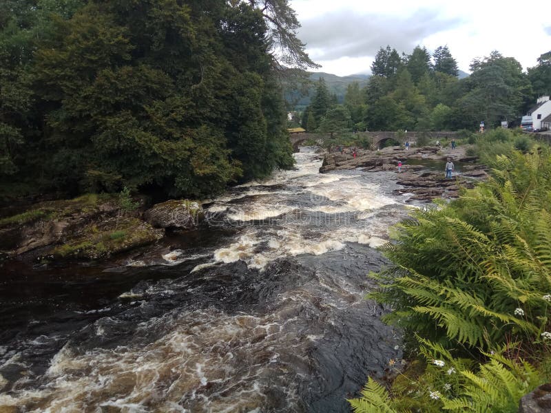 Killin, Scotland stock photo. Image of splashing, rocks - 101730820