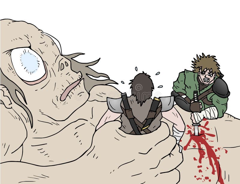 Killing monster stock vector. Illustration of death, expressive - 74159750