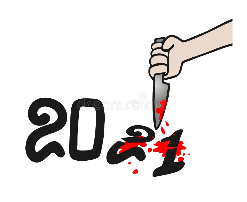 Killing 2021 year symbol stock vector. Illustration of number - 265879875