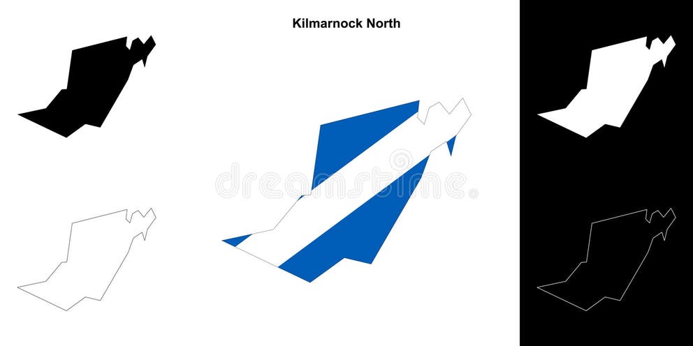 Kilmarnock North Outline Map Stock Illustration - Illustration of ...