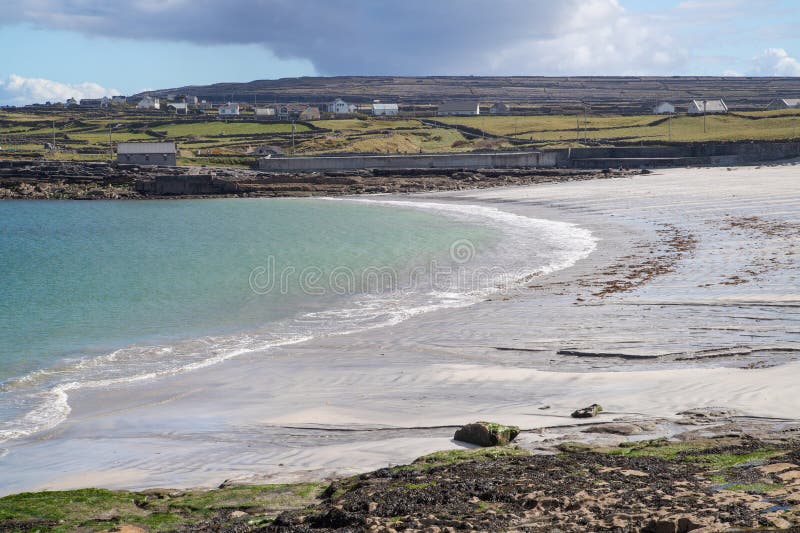 Kilmurvey Beach in Inishmore, Aran Islands Stock Photo - Image of ...