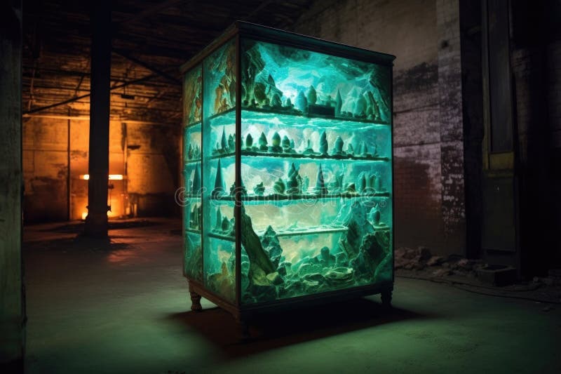 Kiln with Glass Artwork Cooling Inside Stock Illustration ...