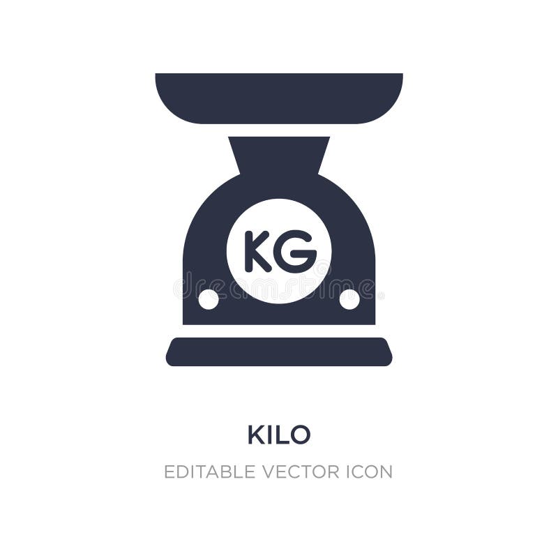 Kilo Icon Vector Isolated on White Background, Kilo Sign , Warning ...