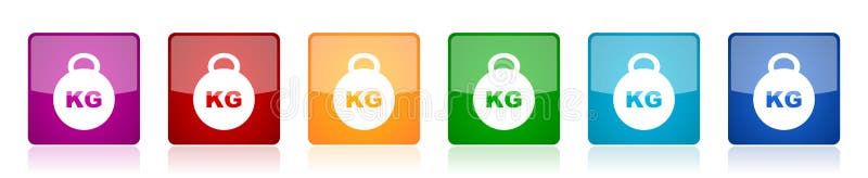 Kilogram, Kilo, Kg, Weight Vector Illustration, Set of Simple Editable ...