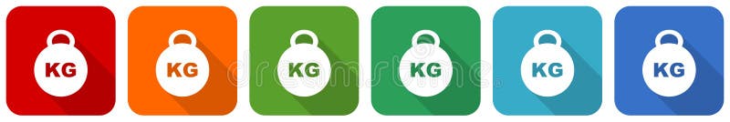 Kilogram, Kilo, Kg, Weight Vector Illustration, Set of Simple Editable ...