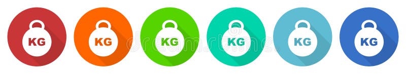 Kilogram, Kilo, Kg, Weight Vector Illustration, Set of Simple Editable ...