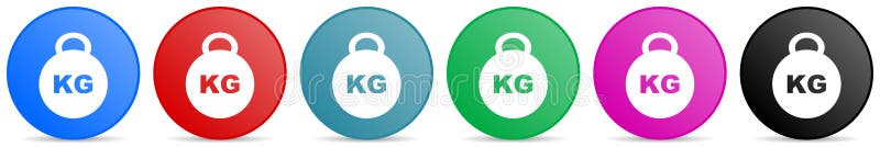 Kilogram, Kilo, Kg, Weight Vector Illustration, Set of Simple Editable ...