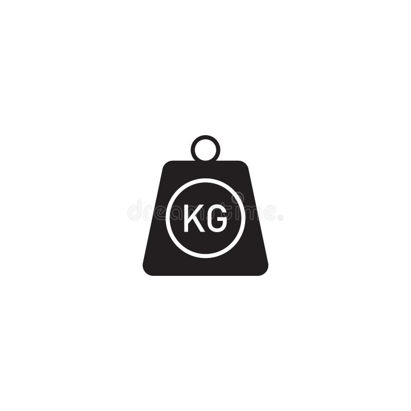 Kilogram Vector Icon Flat Style Isolated on White Background Stock ...