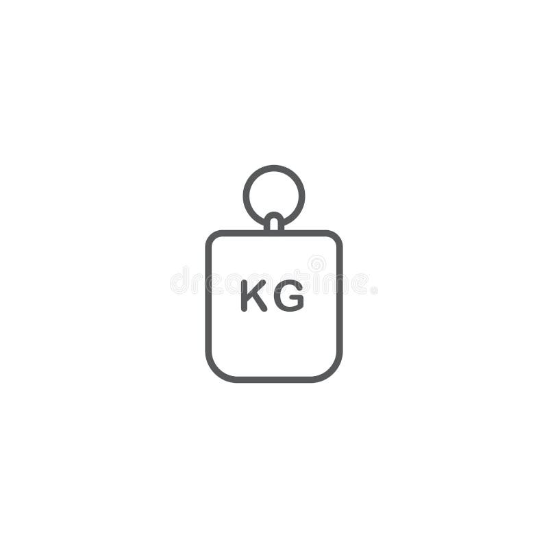 Kilogram Vector Icon Symbol Isolated on White Background Stock Vector ...
