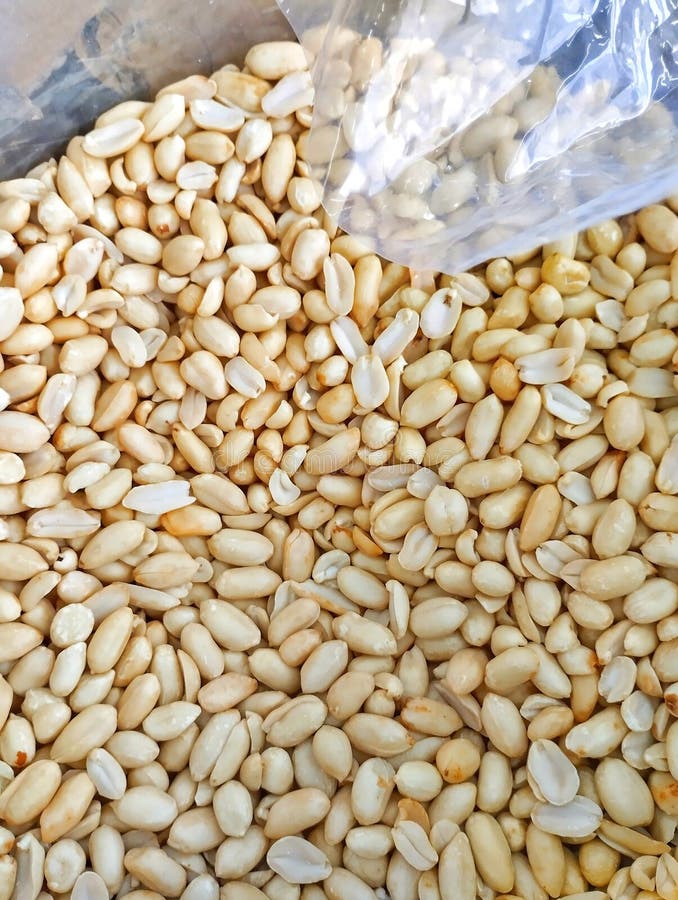 Peeled Raw Peanuts Food Background Stock Image - Image of peeled ...