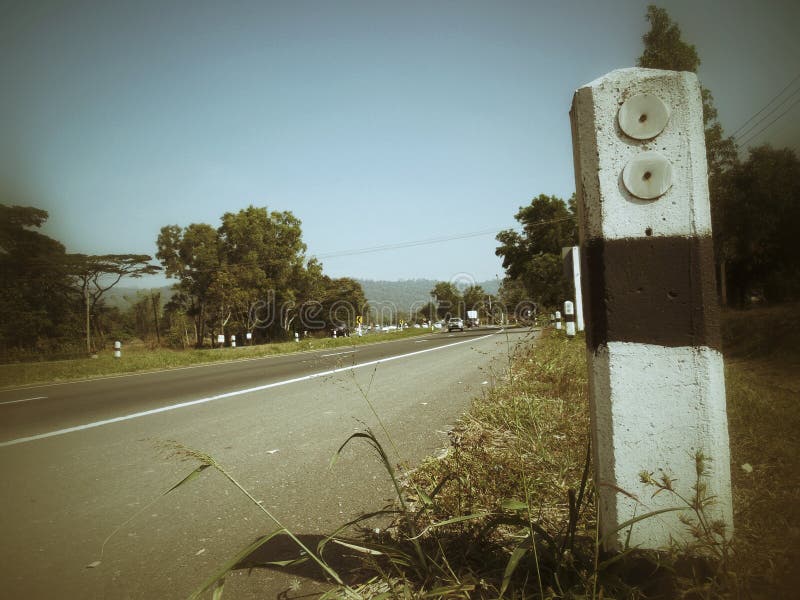 Kilometer stone post stock image. Image of mile, sign - 37493857