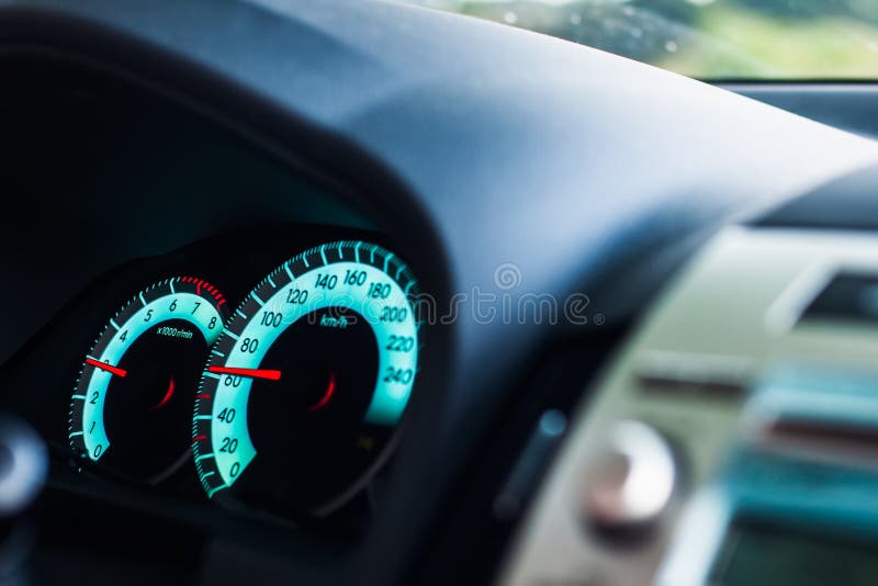 Kilometers stock image. Image of closeup, gauge, auto - 26155177
