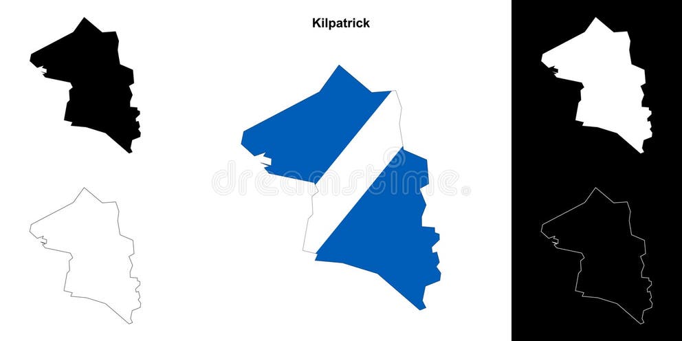 Kilpatrick outline map stock vector. Illustration of empty - 379273320