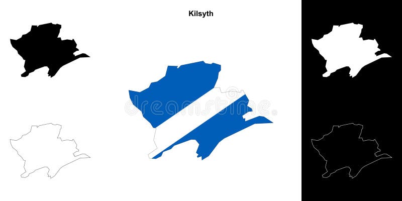 Kilsyth outline map stock illustration. Illustration of scottish ...