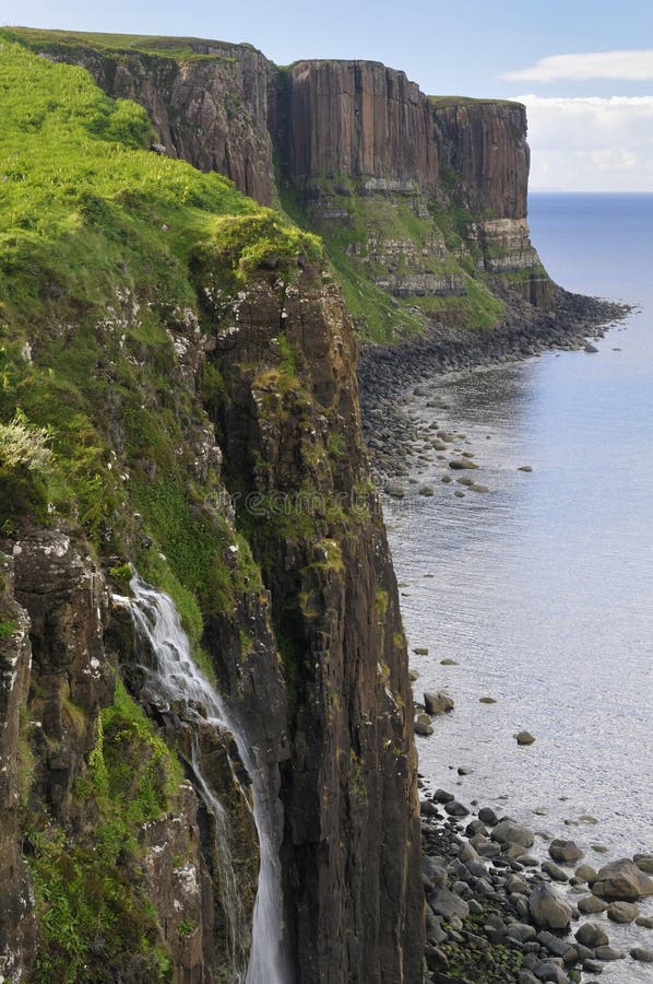 Kilt Rock and Mealt Waterfall, Scotland Stock Image - Image of kilt ...