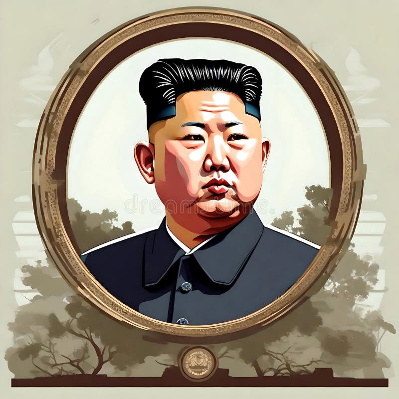 Kim Jung Un Portrait Vector Graphic Style - Ai Generated Image ...