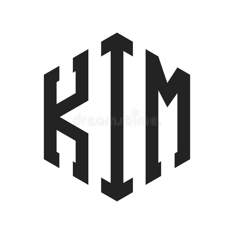 KIM Logo Design. Initial Letter KIM Monogram Logo Using Hexagon Shape ...