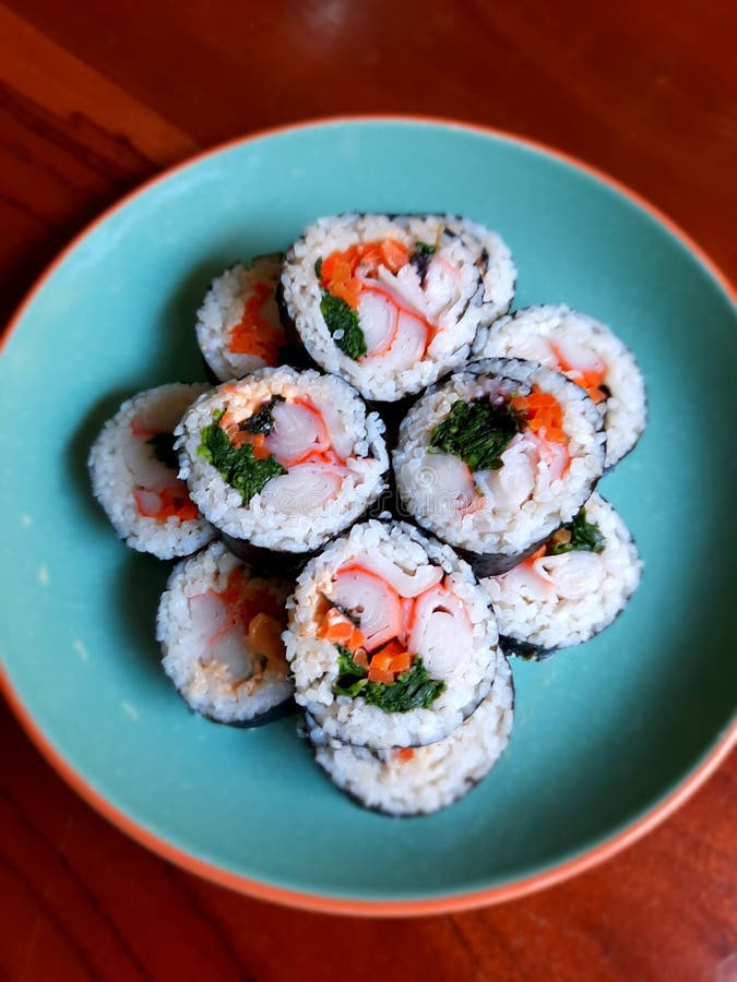 Kimbab is Easily Made and Delicious To Eat Stock Photo - Image of ...