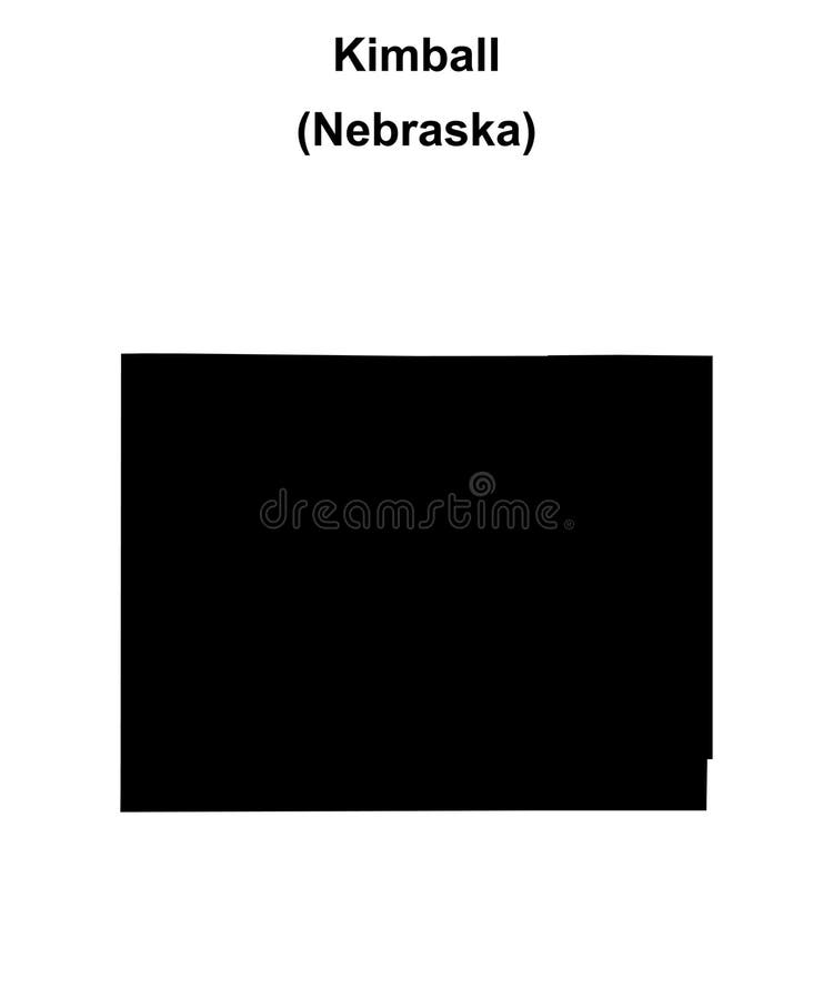 Kimball outline map stock vector. Illustration of shape - 361725918