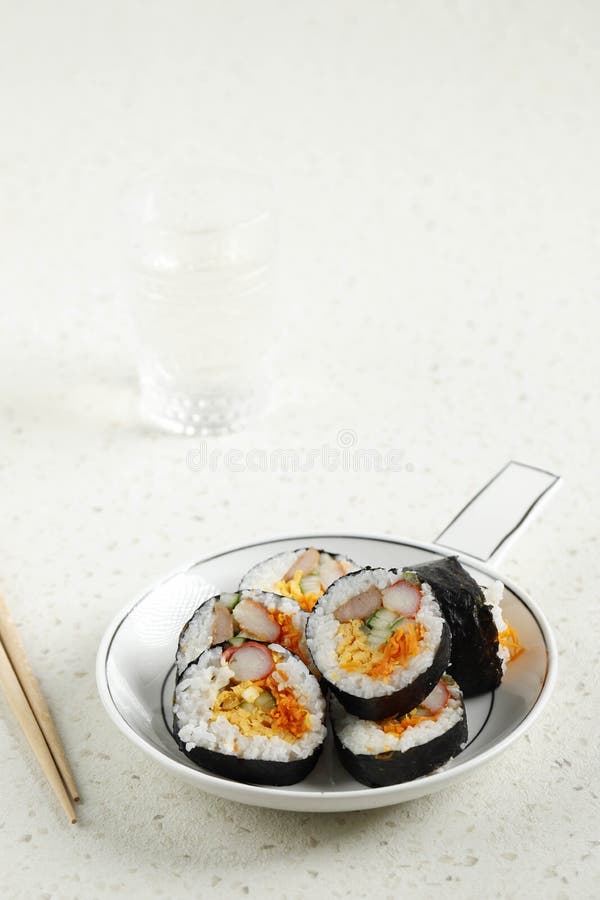 Kimbap Korean Roll Rice stock photo. Image of dinner - 254893322