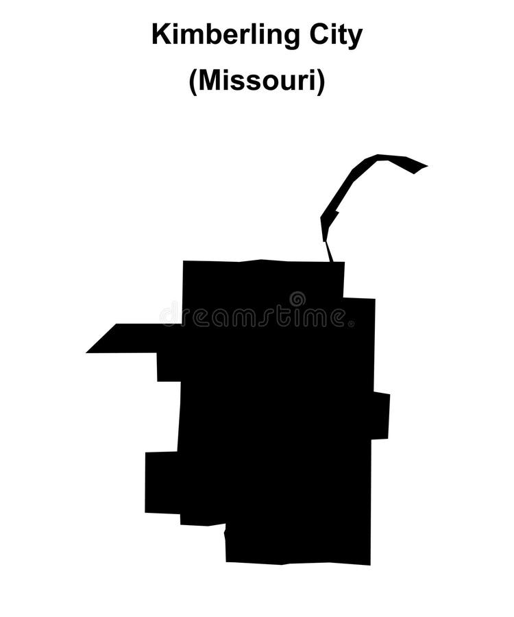 Kimberling City Outline Map Stock Vector - Illustration of atlas, area ...