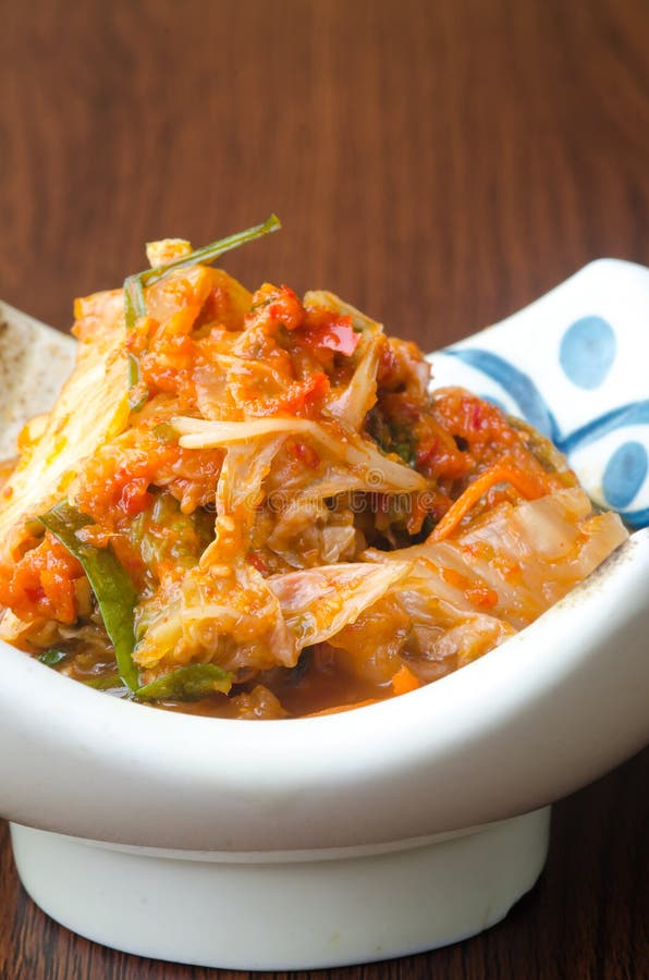 Kimchi. Kimchi on the Background Stock Image - Image of chili ...