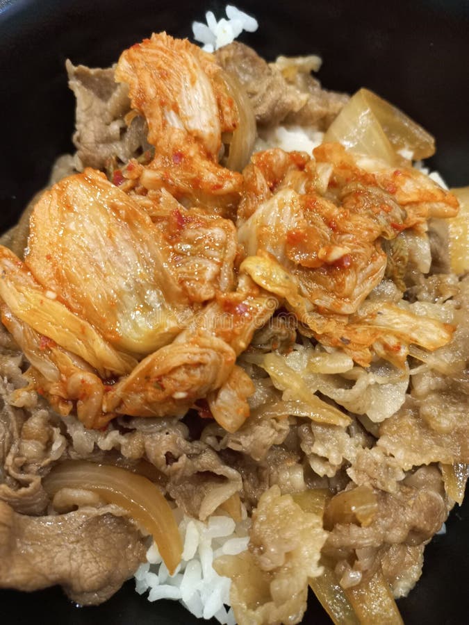 Kimchi Beef Gyudon stock photo. Image of gyudon, tasty - 268117534