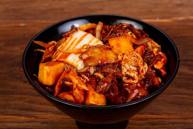 Kimchi with beef stock image. Image of white, sliced - 120159187