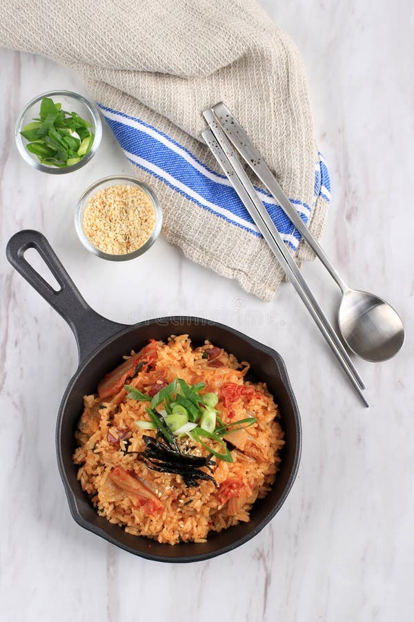 Kimchi Bokkeumbap or Korean Kimchi Fried Rice Stock Photo - Image of ...