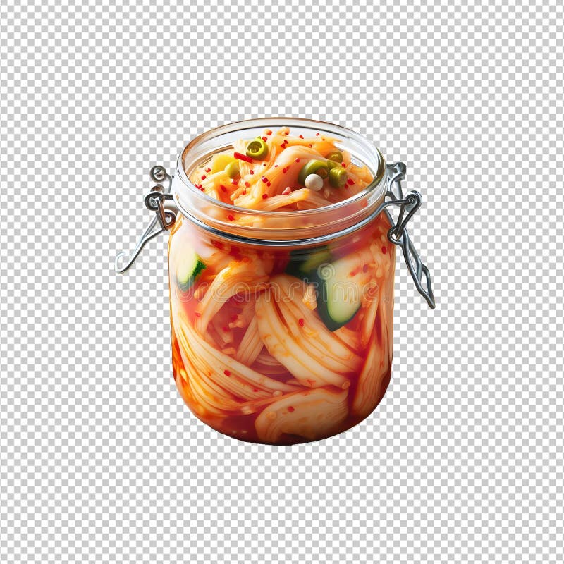Kimchi En Tarro Aislado En Fondo Transparente Foto de archivo ...