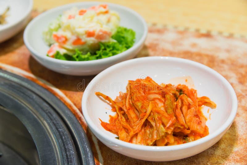Kimchi Korea Food on the Table Stock Photo - Image of chili, vegetarian ...