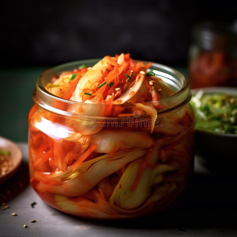Kimchi: Korean Fermented Vegetable Dish Stock Illustration ...