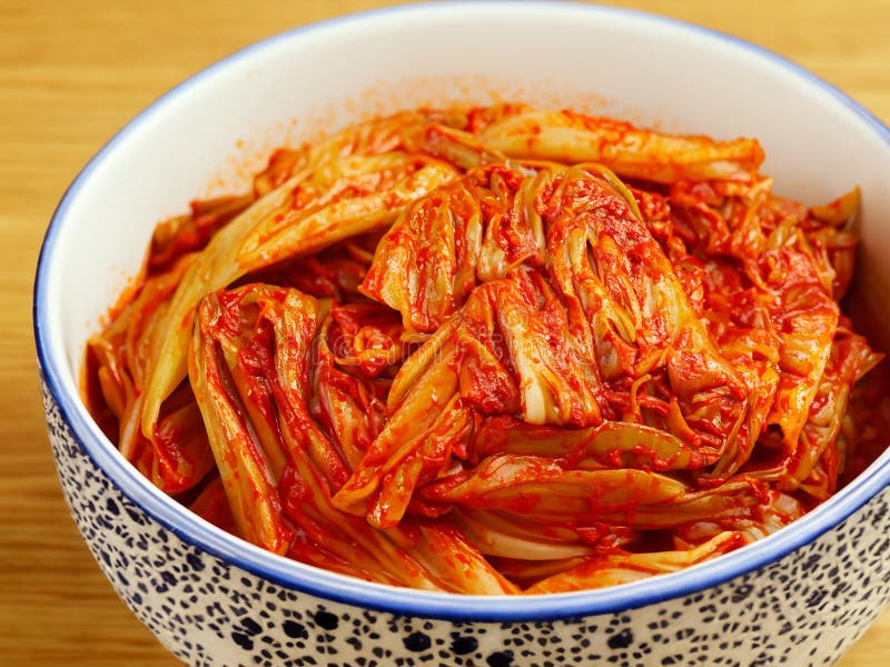 Kimchi Korean Food on the Plate Stock Photo - Image of dish, plate ...